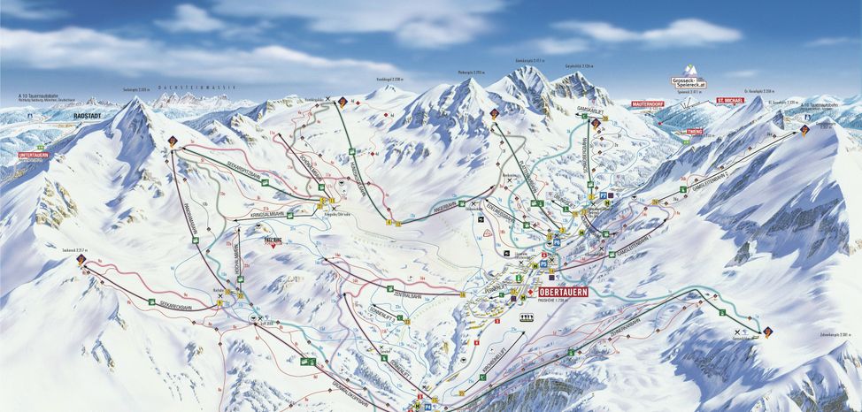 Pistenplan Obertauern • Offene Lifte & Pisten • Skipanorama